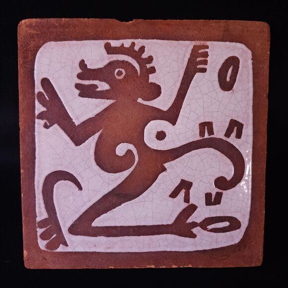 Mexico | Accents | Vintage Rare Mexican Red Clay Hand Made Tile Aztec ...